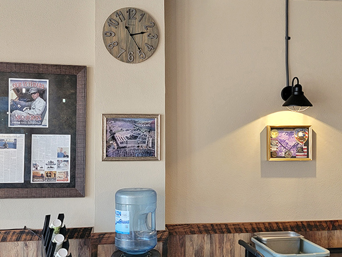 A timeline of tasty achievements &ndash; framed accolades and memorabilia tell the story of Smokey Jake's BBQ journey.