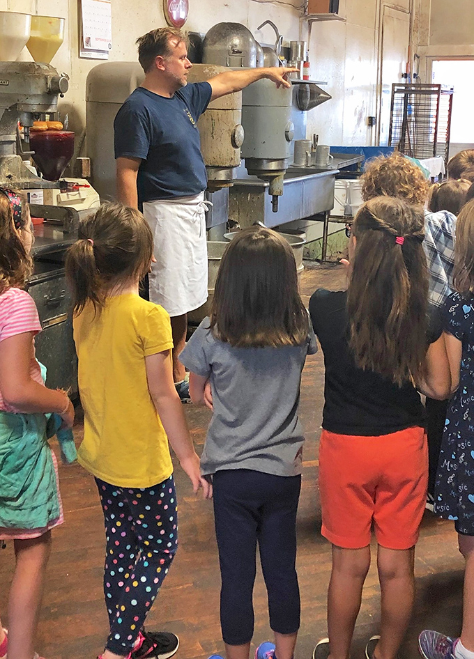 Bakery Tour Demonstration: Where the magic happens! Children learn that before pretzels reach their mouths, they begin as humble dough.