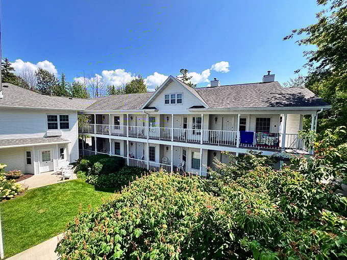 Bay Breeze Resort offers waterfront comfort with balconies perfectly positioned for morning coffee with a side of harbor views.