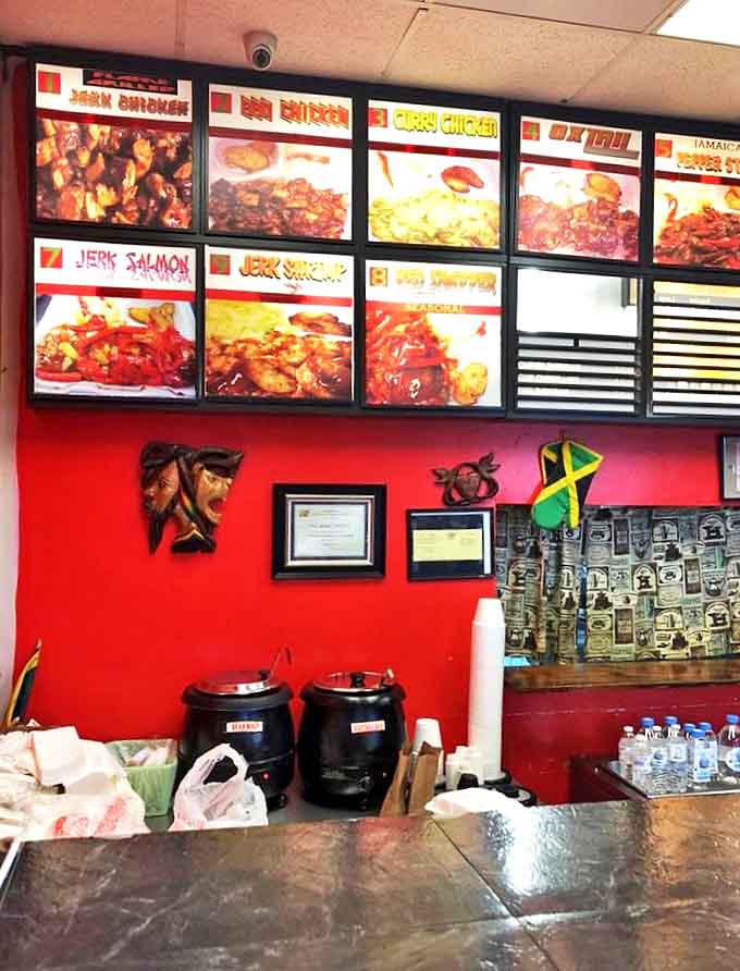 The ordering counter reveals a glimpse of culinary magic &ndash; where traditional Jamaican recipes transform into Detroit's most authentic Caribbean experience.