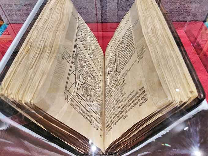 Ancient magical knowledge preserved under glass. This centuries-old book contains secrets that modern magicians still study and adapt today.