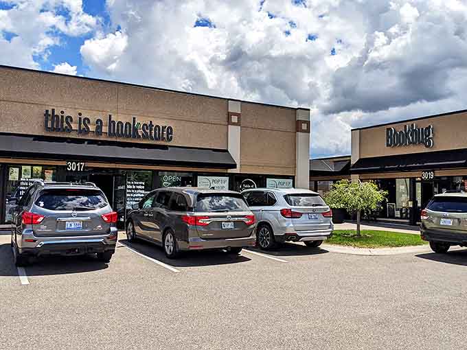 Even the practical exterior with its straightforward signage has charm &ndash; "this is a bookstore" announces with refreshing clarity exactly what treasures await inside.