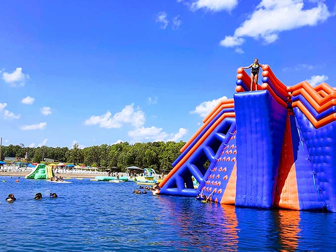 Ready for the plunge! That giant inflatable slide at Land of Illusion looks like the perfect summer fun.