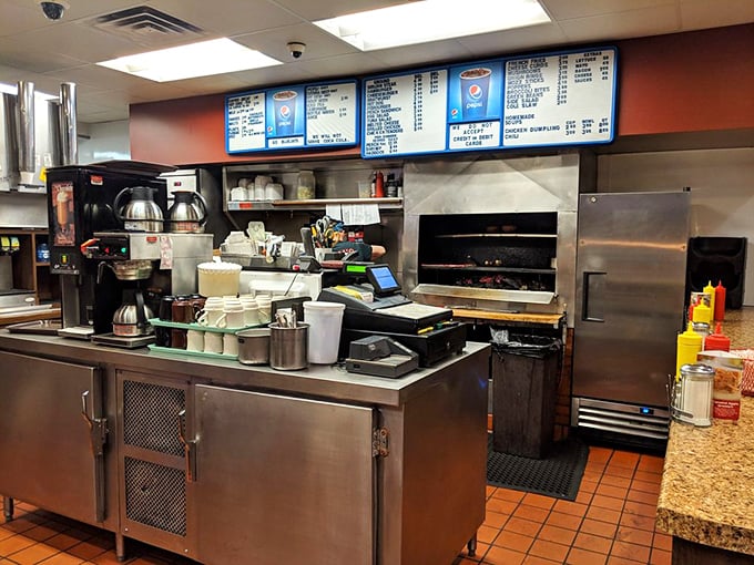 The interior layout &ndash; efficient, unpretentious, and designed for one purpose only: serving delicious food to happy people.