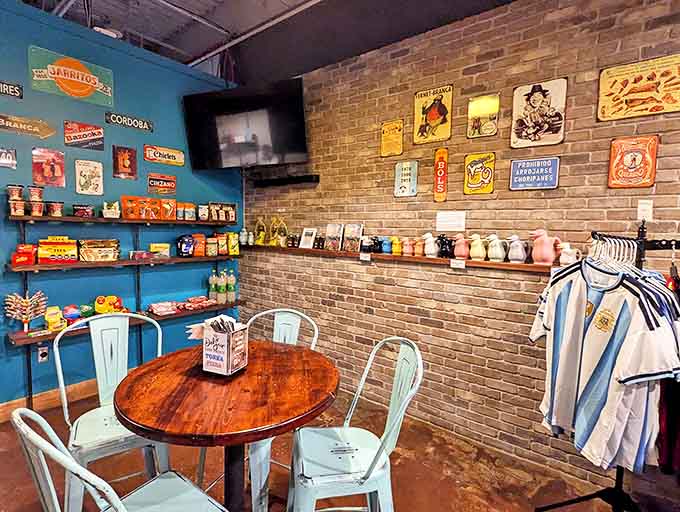 A corner of Argentina in Minnesota! Traditional products line the shelves, offering a taste of South American grocery shopping without the passport.