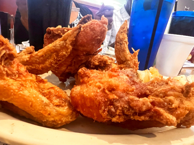 The star of the show – broasted chicken with a crust so perfectly crisp and meat so juicy, it might just ruin all other chicken for you forever.