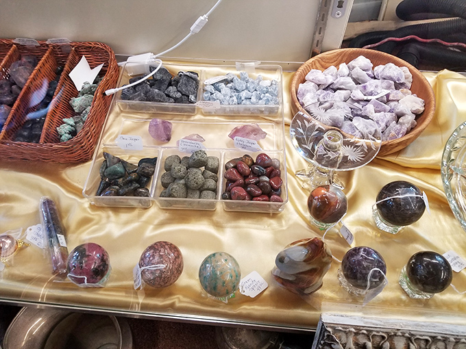 This collection of vintage stones and architectural elements offers endless possibilities for creative home projects.