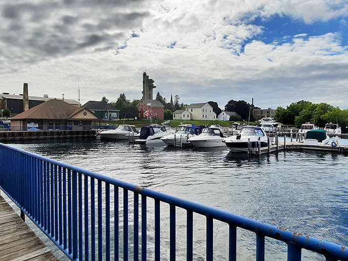 George Kemp Downtown Marina: Pleasure boats bob gently in their slips at this picturesque harbor, offering visitors a glimpse into the recreational side of Great Lakes life.