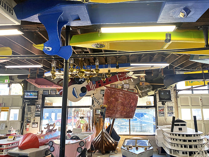 A flotilla of imagination fills every corner of this quirky museum. Each vessel tells a story of ambition, creativity, and varying degrees of buoyancy.