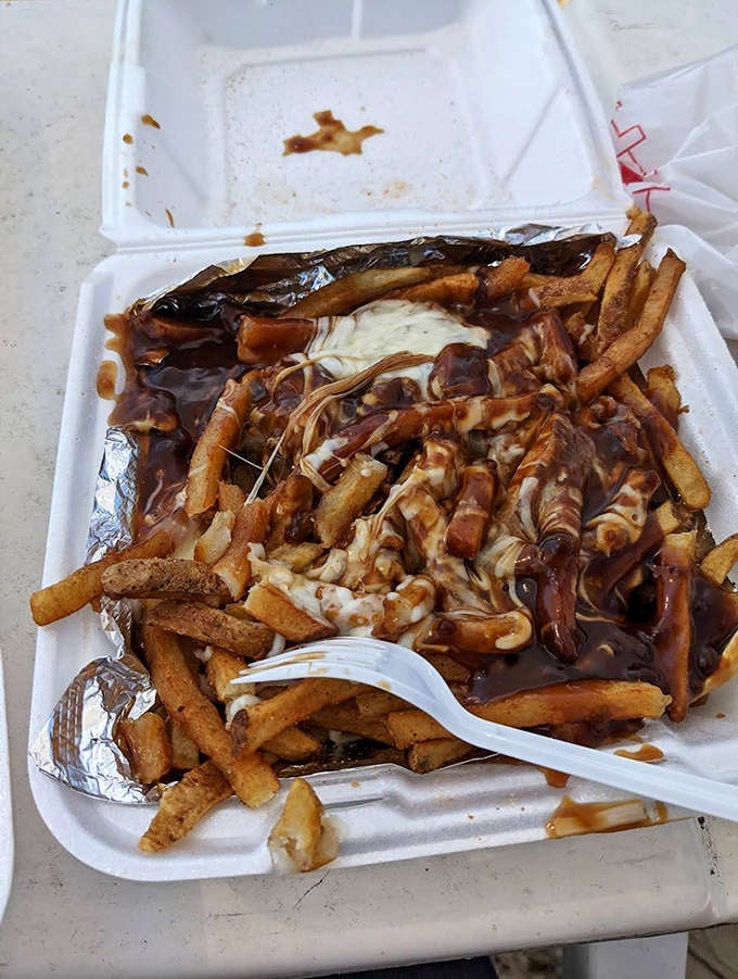 Poutine loaded with enough toppings to make Canadians nod approvingly while clutching their hockey sticks.