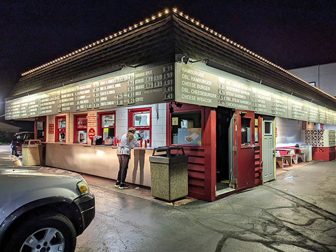 As evening falls, The Spot Drive-In glows with promise &ndash; a beacon of deliciousness in the Wisconsin night.