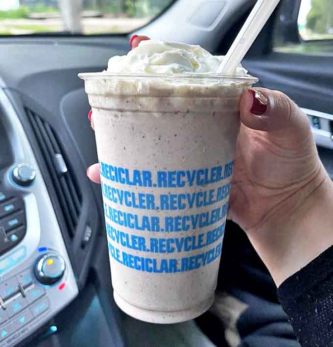 A shake so thick you'll develop impressive arm muscles just trying to drink it. Worth every strenuous sip.