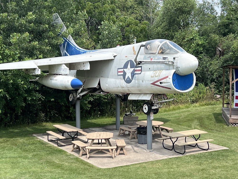 This decommissioned military jet isn't just decoration &ndash; it's the guardian of one of Wisconsin's most unique outdoor dining experiences.