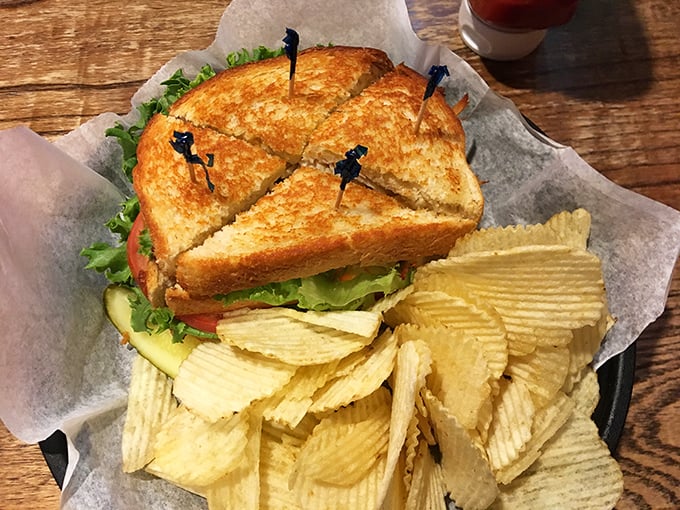 Golden-grilled bread hiding fresh ingredients&mdash;simple perfection that proves fancy plating isn't necessary for memorable flavors.
