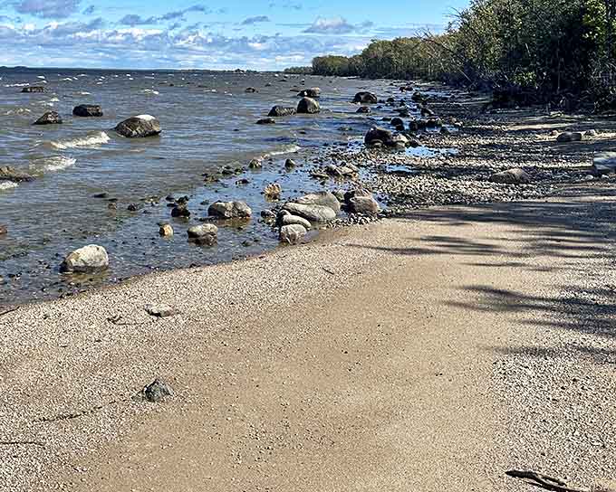 Rocky shorelines tell geological stories spanning millennia, while waves provide the soundtrack to this natural history lesson.