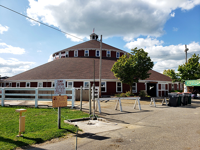 During the state fair, the area buzzes with activity as the barn fulfills its original purpose &ndash; showcasing Wisconsin's agricultural pride.