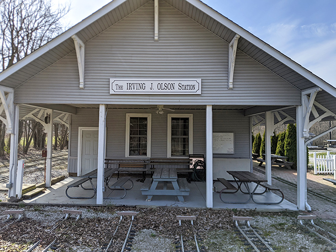 The Irving J. Olson Station stands as a testament to community spirit and the timeless appeal of railroading heritage.