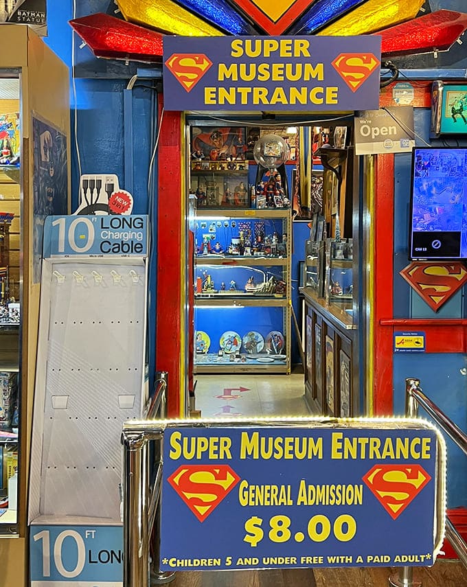 The museum entrance promises super adventures within, and unlike some promises, this one actually delivers on the hype with interest.