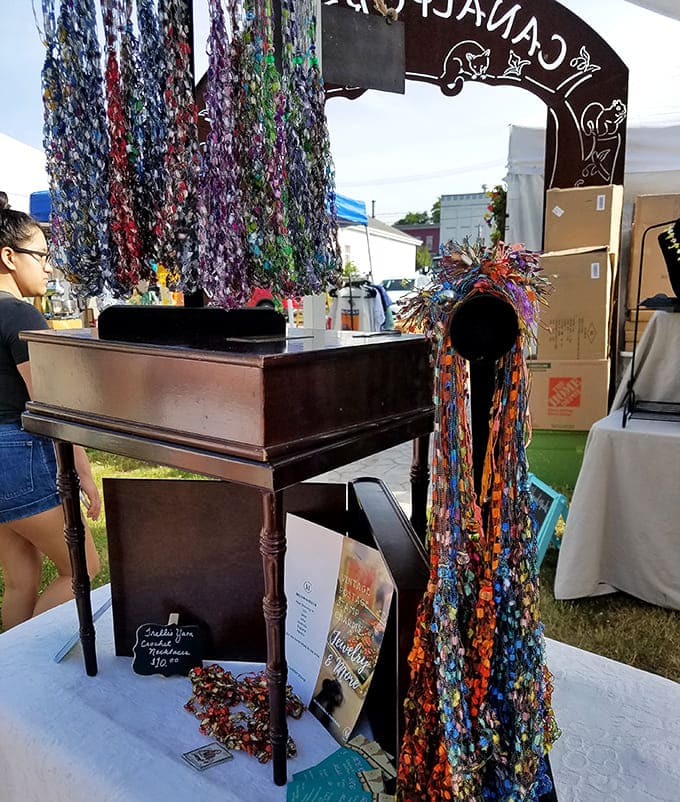 Handcrafted yarn necklaces bring texture and color together in ways that make you rethink everything you thought you knew about fiber arts.