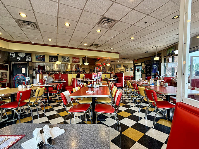 Dining: Where strangers become neighbors and calories don't count under the warm glow of vintage-inspired lighting and nostalgic decor.