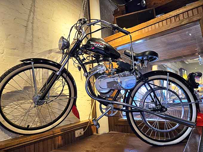 Vintage motorcycles and local memorabilia don't just decorate the walls &ndash; they tell stories of the community that has embraced this beloved tavern.