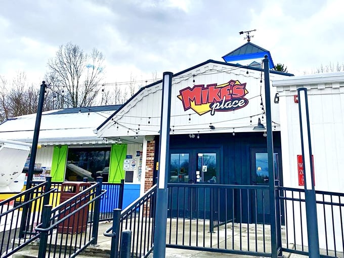 The unmistakable Mike's Place signage promises an experience that's anything but ordinary dining.