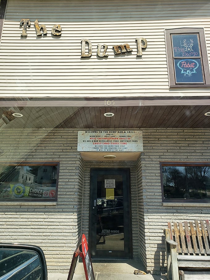 The unassuming entrance doesn't give away the flavor explosion waiting inside &ndash; like a delicious secret hiding in plain sight on Main Street.