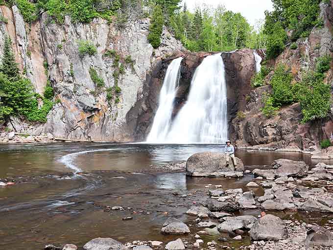 Two distinct streams join forces in a dramatic plunge, proving that even in nature, sometimes the best performances come from duets.
