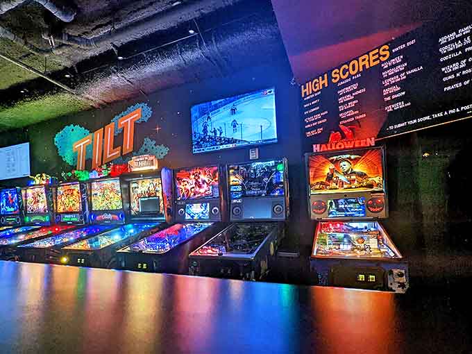 The High Scores board &ndash; a digital Mount Olympus where pinball gods are immortalized until the next wizard comes along.