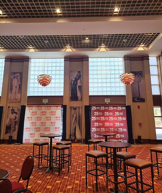 Modern lighting technology enhances the historic interior, creating an atmosphere where past and present dance together in perfect harmony.