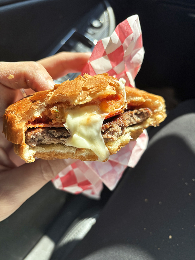 Melted cheese cascades from a perfectly grilled sandwich, creating that Instagram-worthy cheese pull that makes food lovers' hearts skip a beat.