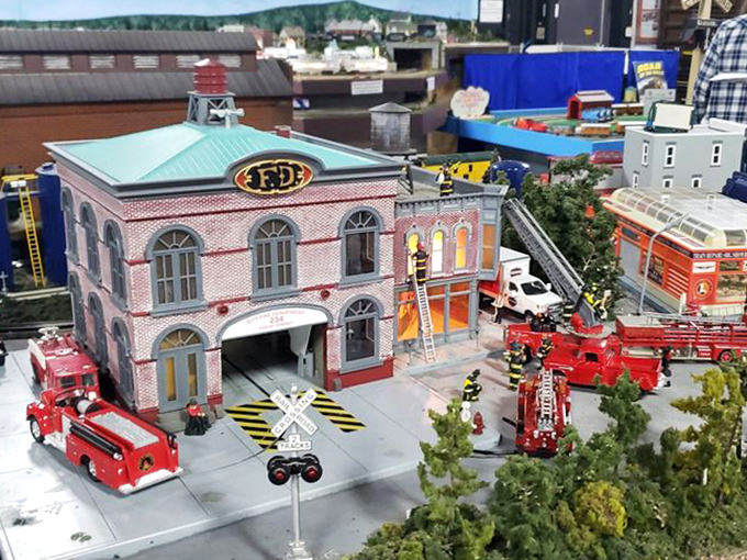 The museum's exterior welcomes visitors with a simple sign that gives no hint of the elaborate worlds within.