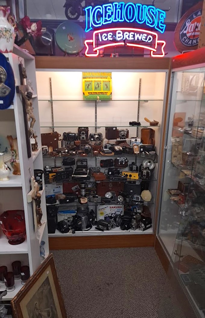 Old cameras that once captured first steps and wedding days now sit in silent testimony to how we've always tried to freeze time.