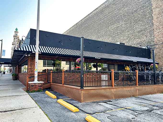 The outdoor patio offers a chance to people-watch along Milwaukee's East Side while enjoying comfort food classics in the fresh air.