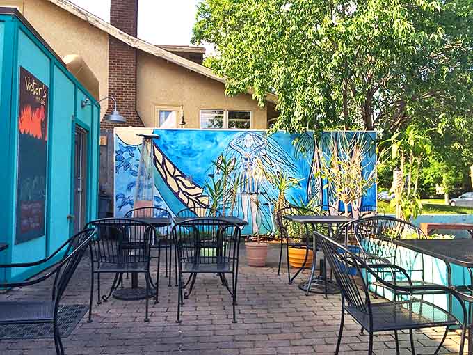 The outdoor patio offers a sunny escape during Minnesota's precious warm months, with colorful murals providing a backdrop worthy of your Instagram feed.