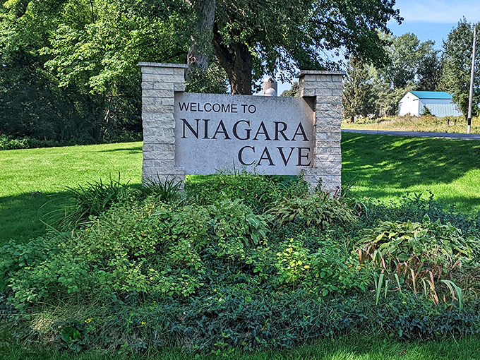 First impressions: The welcoming sign marks the entrance to one of Minnesota's most remarkable natural attractions.