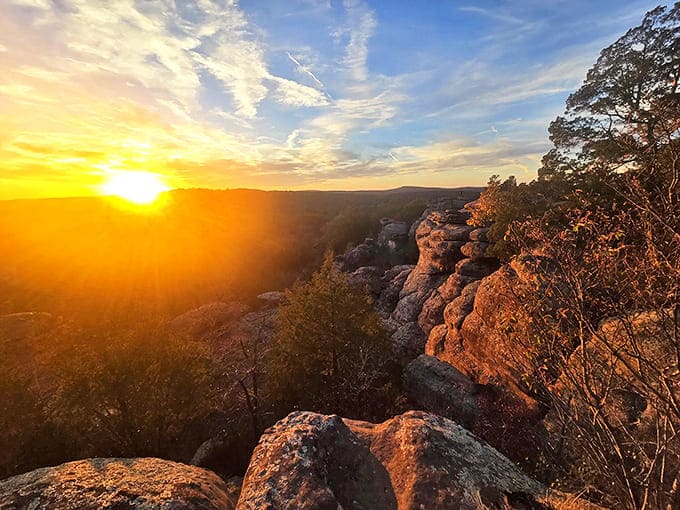 Sunset at Garden of the Gods turns the rocks into glowing sculptures, proving that Mother Nature absolutely knows how to work the golden hour.