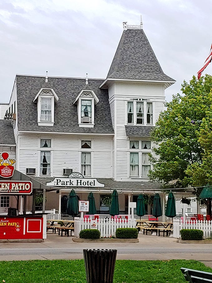 The historic Park Hotel stands as a Victorian grande dame in the heart of downtown, its distinctive tower watching over island festivities.