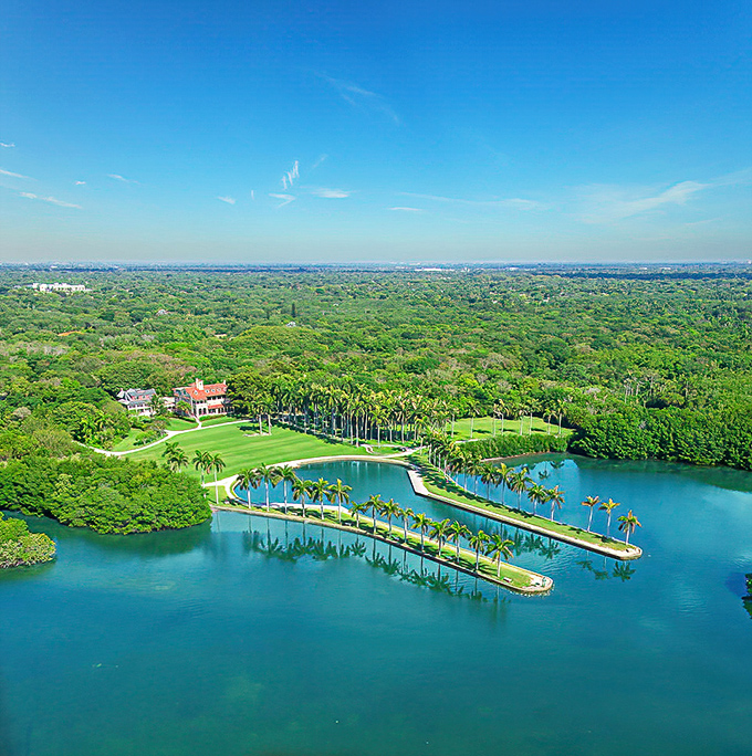 From above, the estate reveals its perfect harmony with the surrounding landscape &ndash; a human achievement that enhances rather than conquers nature.