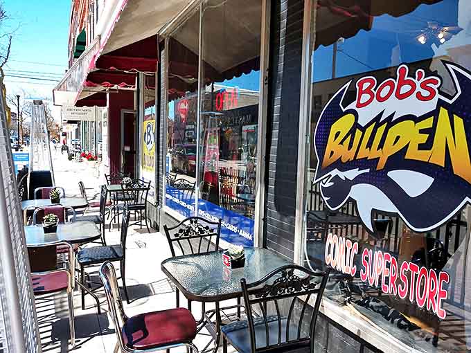 Outdoor Patio: Sidewalk seating offers fresh air and people-watching &ndash; the perfect spot to fuel up before continuing your Alpena adventures.