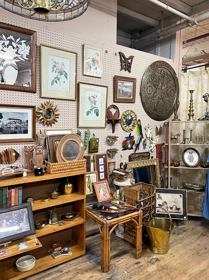 This wall of framed artwork and decorative pieces offers instant character for any home &ndash; each item carefully selected and displayed like a museum of everyday life.