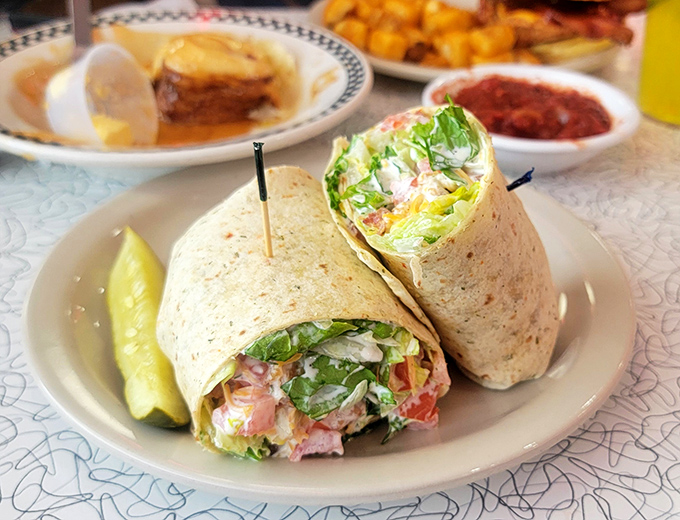 Proof that healthy options can still be indulgent &ndash; a Greek salad that decided to dress up as a burrito and somehow improved both concepts.