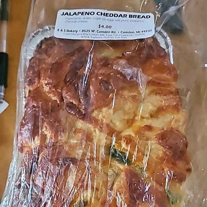 Jalapeño cheddar bread that proves savory baking deserves equal billing. Pockets of melted cheese and just enough heat to keep things interesting.