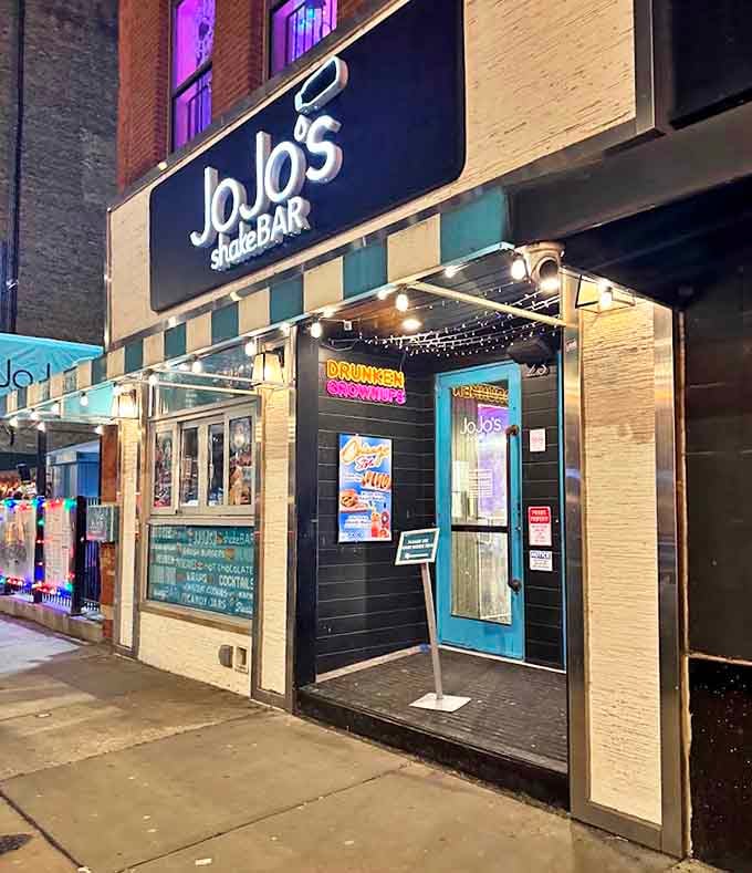 Even at night, JoJo's glows with promise &ndash; the illuminated storefront beckoning sugar-seekers like a beacon of sweet relief.