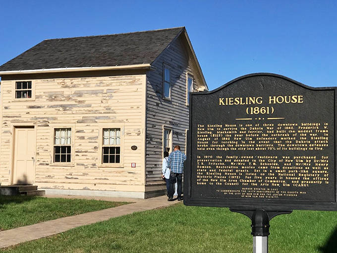 The historic Kiesling House stands as New Ulm's oldest surviving home, offering glimpses into 19th-century life on the Minnesota frontier.