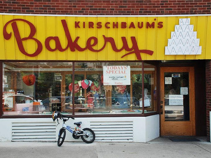 The cheerful storefront stands ready to welcome passersby into a world where calories don't count and butter rules supreme.