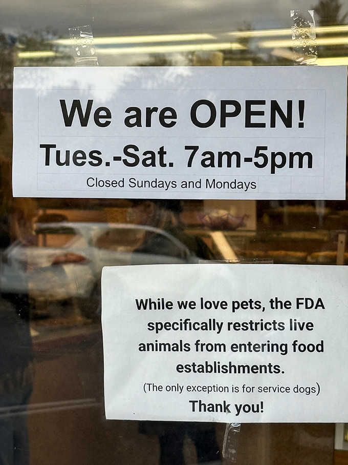 The bakery equivalent of "we close when we're tired" &ndash; a refreshingly honest approach to business that prioritizes quality over convenience.