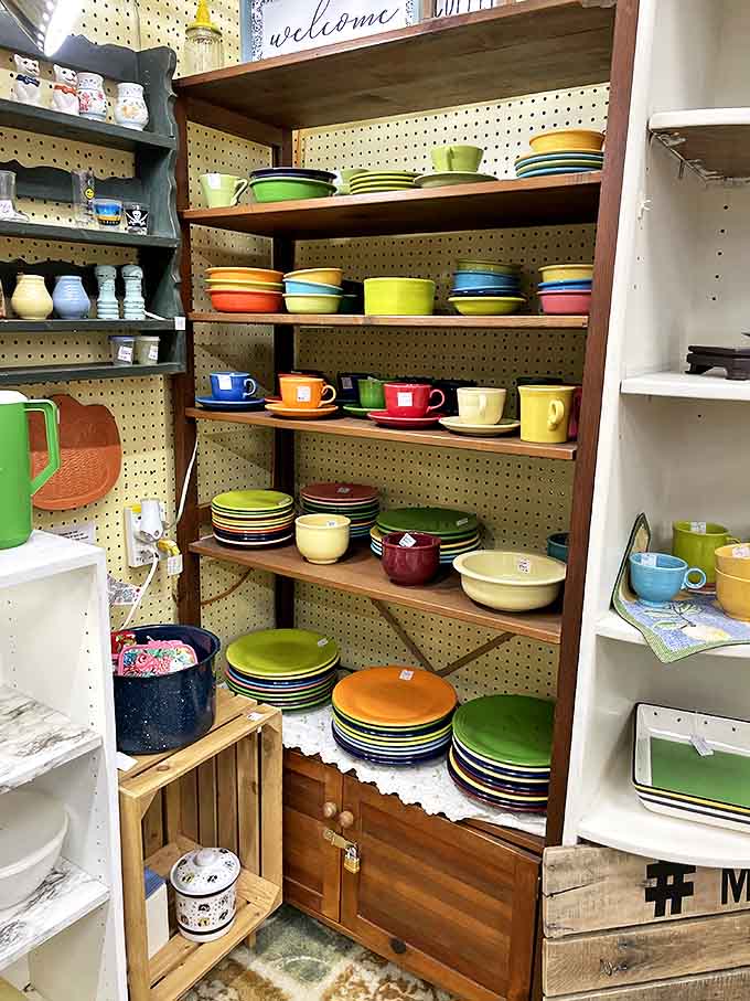 Fiestaware in rainbow hues stands ready to brighten modern tables with vintage charm that's survived countless dishwashing cycles.