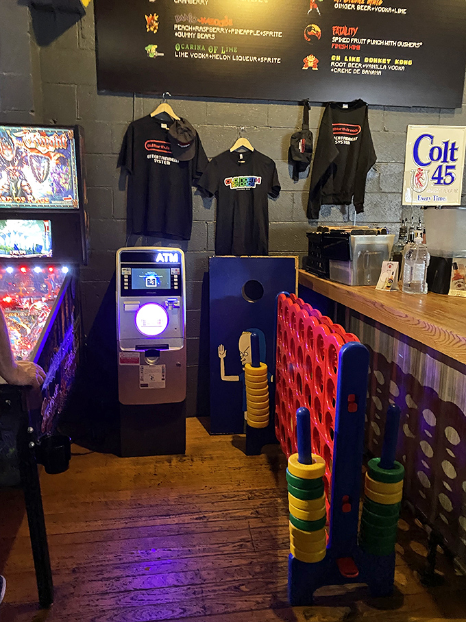 Gaming memorabilia and branded merchandise let visitors take home a piece of the arcade experience &ndash; quarters not included.