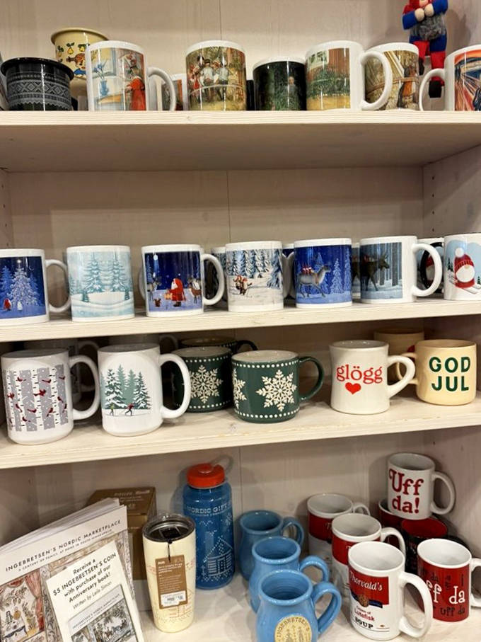 Mugs that speak volumes &ndash; from seasonal "God Jul" greetings to the simple joy of "Uff da," each cup holds culture along with coffee.
